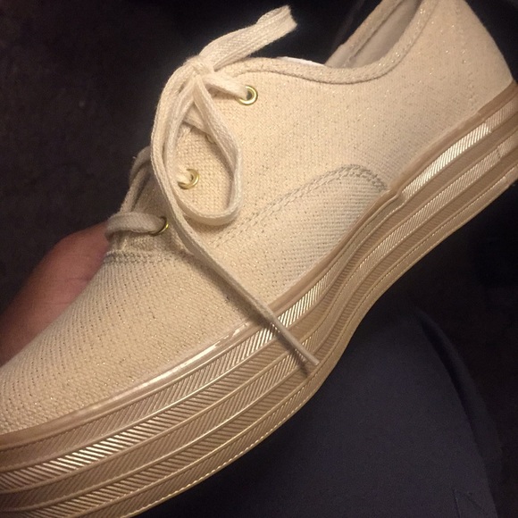 Keds | Shoes | Keds Triple Metallic Gold Womens Casual Sneakers | Poshmark